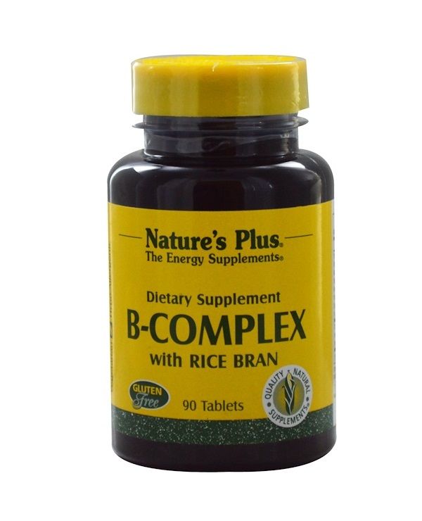 Nature’s Plus, B-Complex with Rice Bran, 90 Tablets | Zone Nutrition