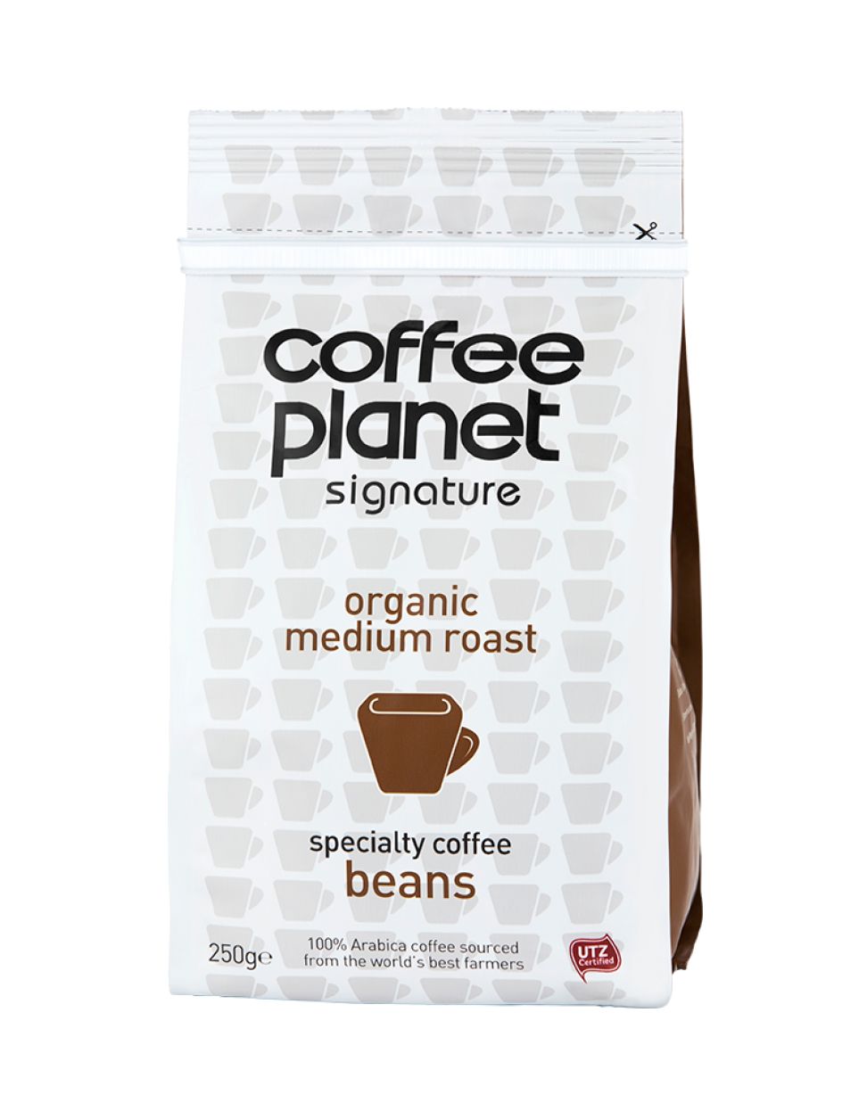 Coffee Planet, Organic Medium Roast Coffee Ground, 250g | Zone Nutrition