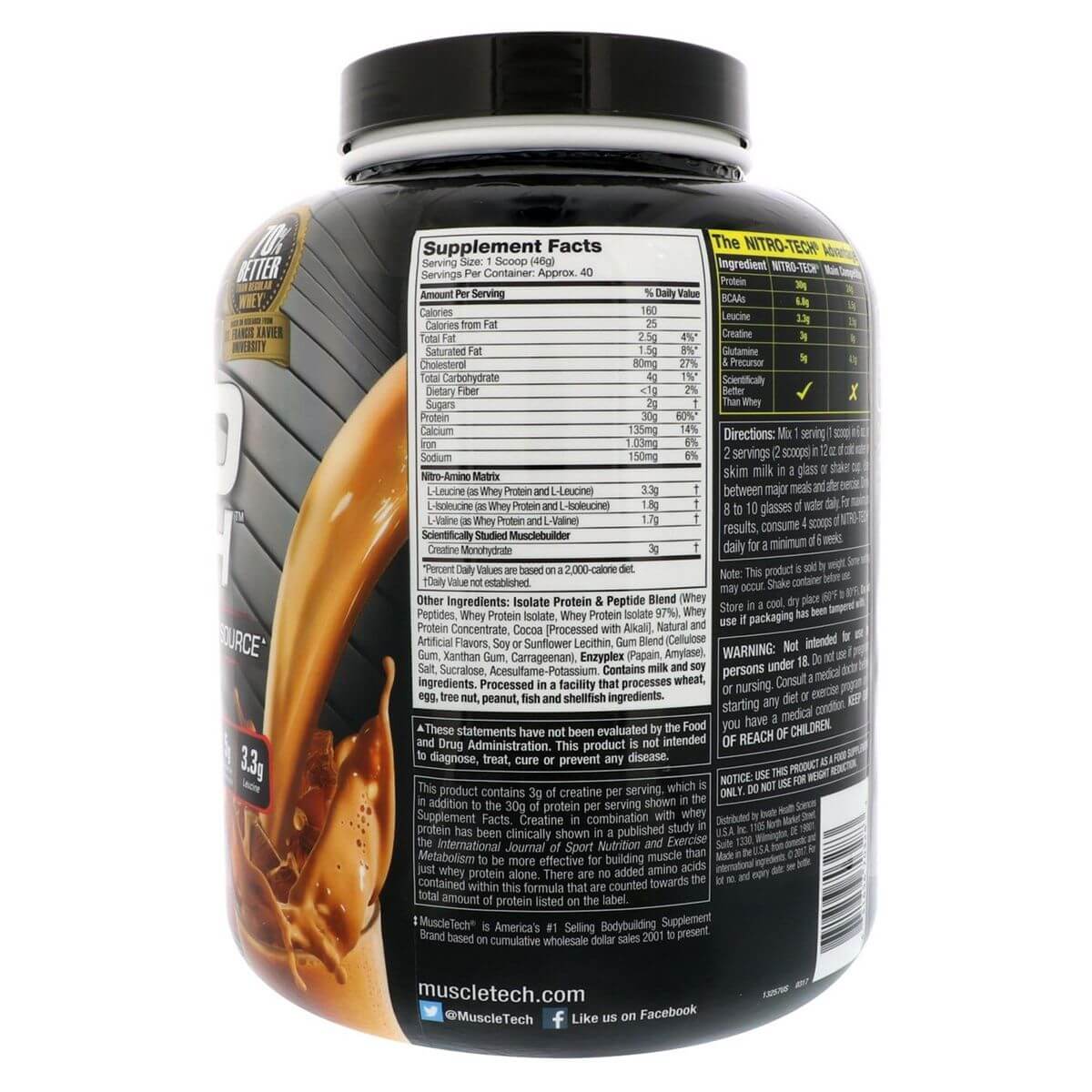 Muscletech, Nitro Tech, 4lbs (1.8 Kg) | Zone Nutrition