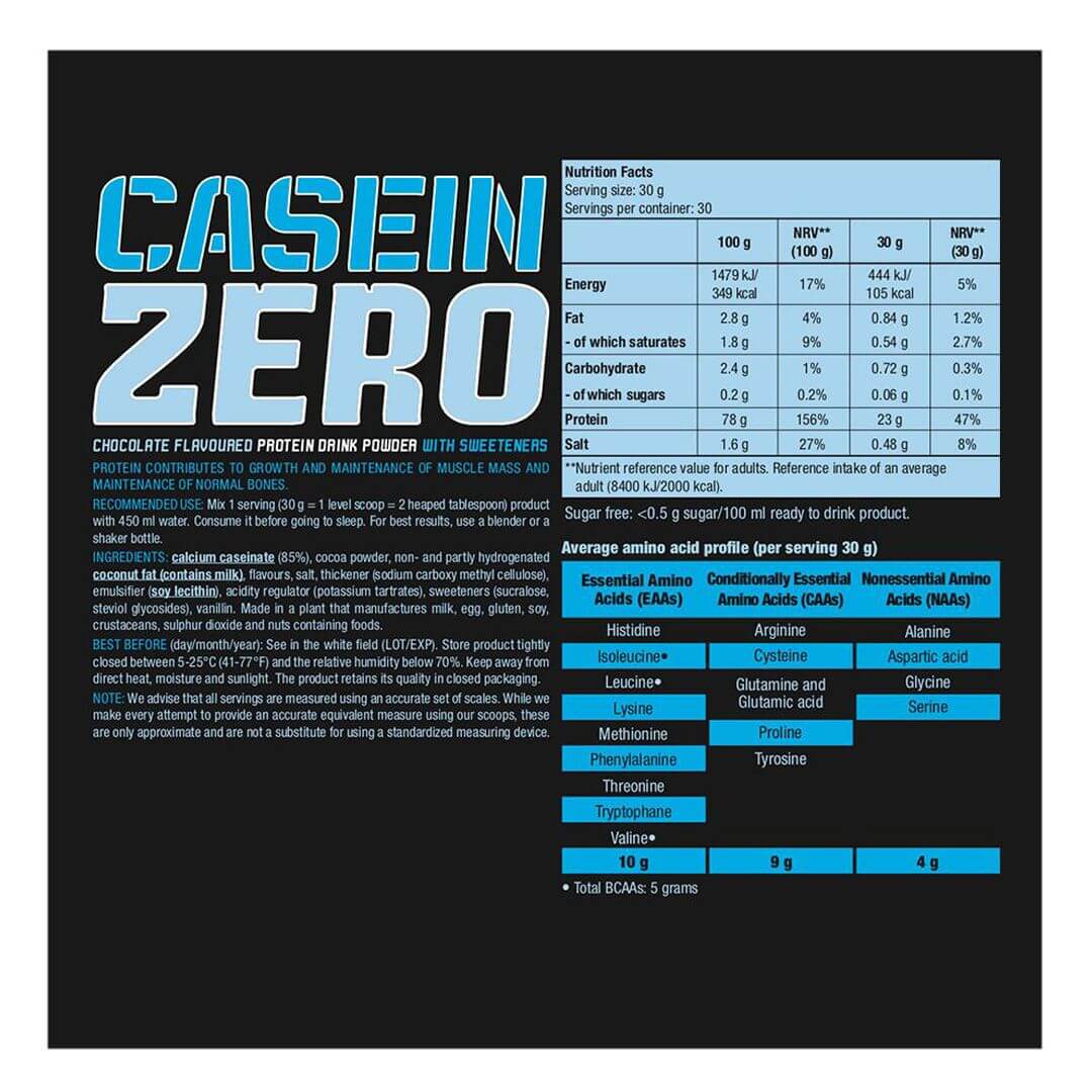BioTech USA, Casein Zero, 908g | Zone Nutrition