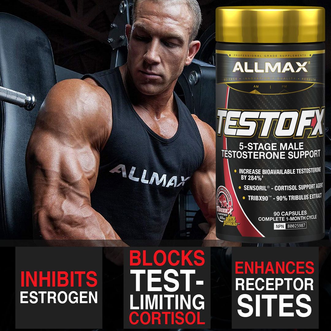 ALLMAX, TestoFX, 5-Stage Male Testosterone Amplifier, 90 Capsules ...