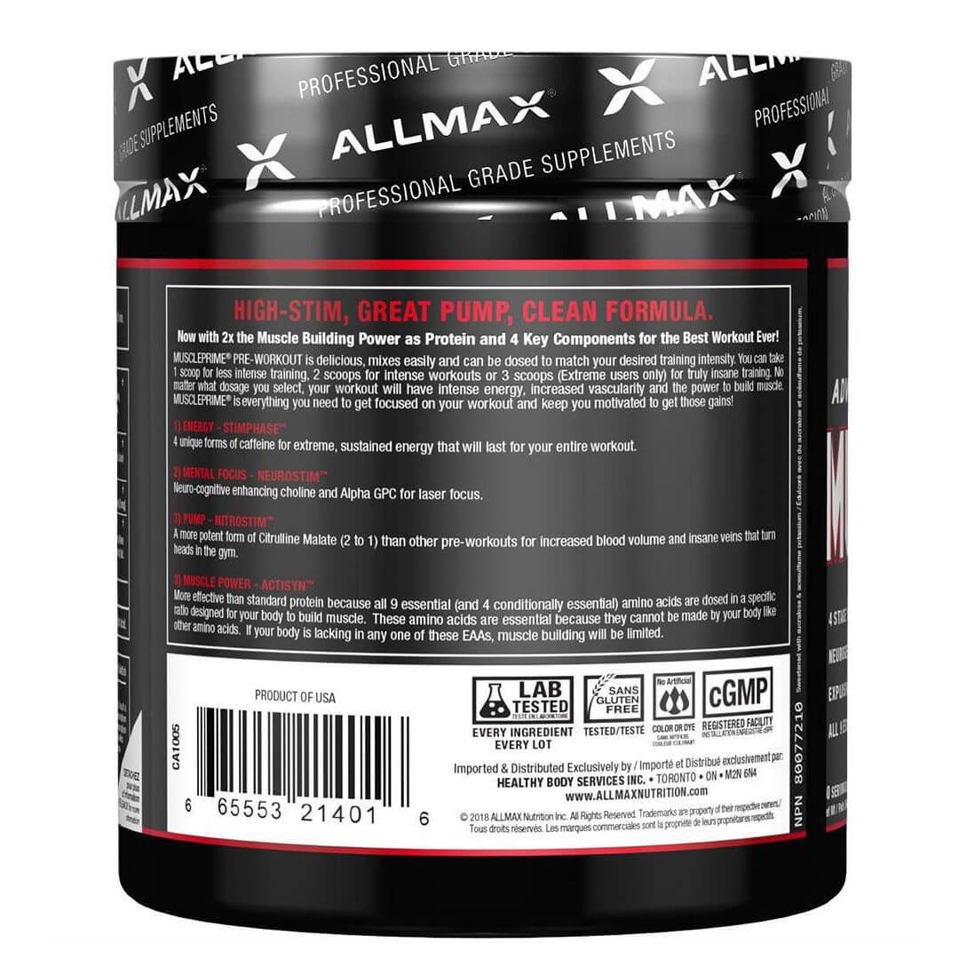 ALLMAX, MusclePrime Pre-Workout, 50 Servings | Zone Nutrition