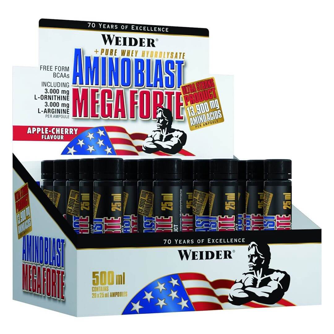Weider, Amino Blast Mega Forte, 500ML (20 Vials of 25ml) | Zone Nutrition